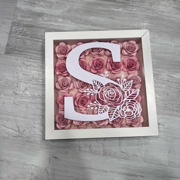 Hand Crafted | Accents | Flower Shadow Box Monogram | Poshmark